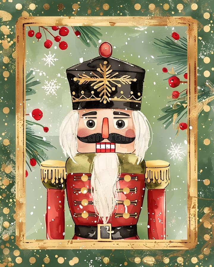 Nutcracker Christmas Decor stock illustration. Illustration of ...
