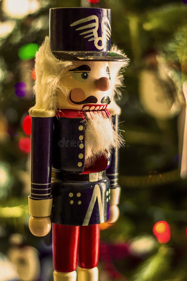 Nutcracker Guard Christmas Decoration Stock Photo - Image of lighted ...