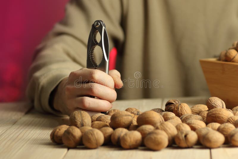 Nutcracker in hand stock photo. Image of nutcracker - 265568108