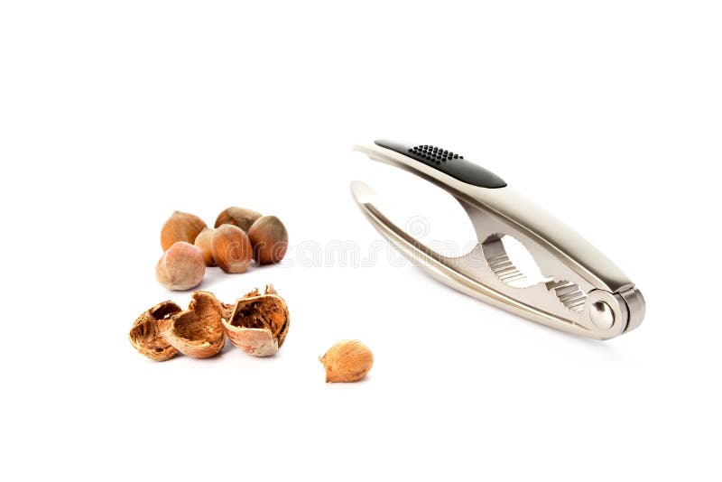 Nutcracker with Hazelnut Isolated on White Background with Shadow ...