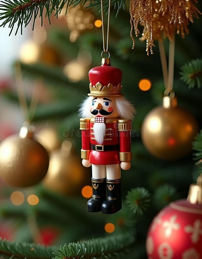 Nutcracker Soldier Christmas Tree Decoration Stock Illustration ...