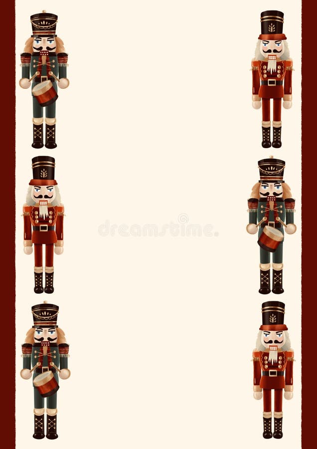 Nutcracker Toy Soldiers Christmas Frame Stock Illustration ...