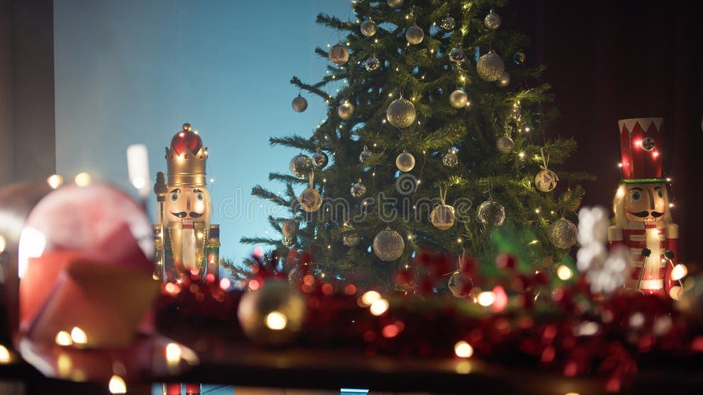 Nutcrackers Under Christmas Tree for Holidays Stock Image - Image of ...