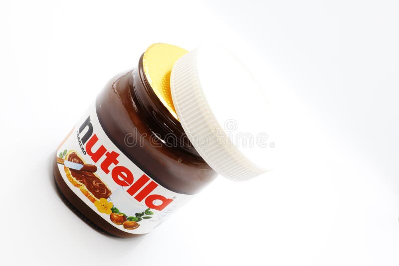 Empty NUTELLA Jar, Hazelnut Spread with Cocoa Produced by Ferrero ...