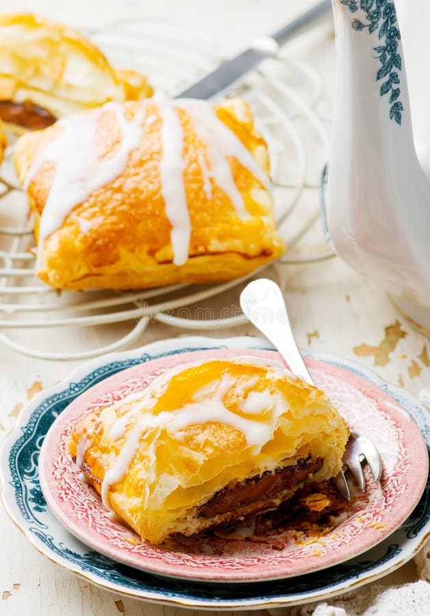 NUTELLA TOASTER STRUDEL .selective Focus Stock Image - Image of piece ...