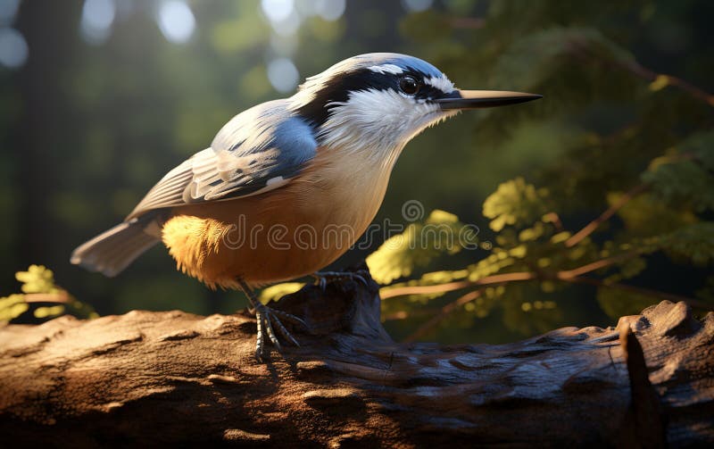 Nuthatch Lullaby stock photo. Image of avian, insect - 344174914