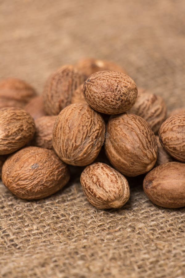 Nutmeg stock image. Image of sack, flavor, greater, scented - 61043453