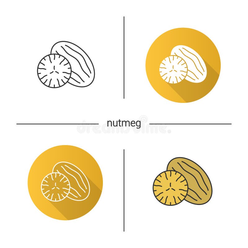 Nutmeg Icon in Black Style Isolated on White Background. Herb an Spices ...