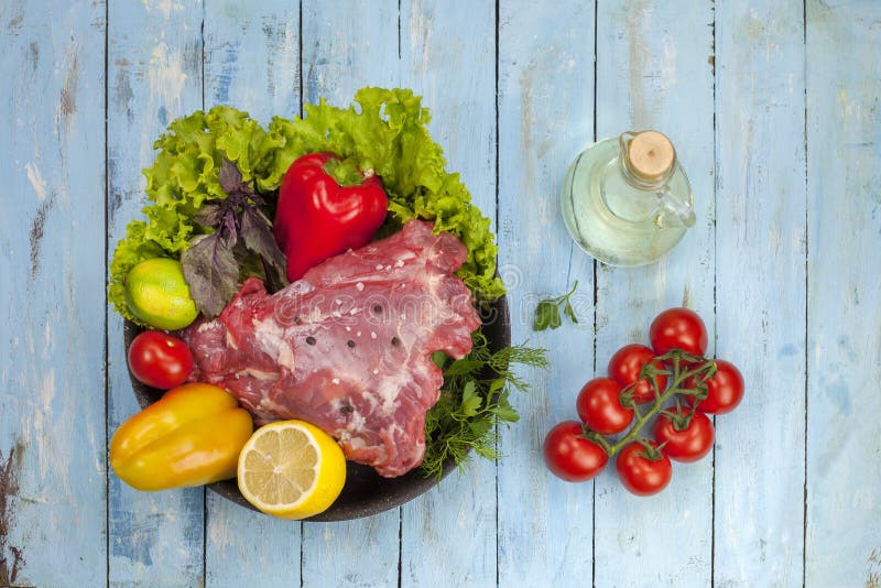 Nutria Meat with Vegetables and Herbs, Blank, Meat Processing Stock ...