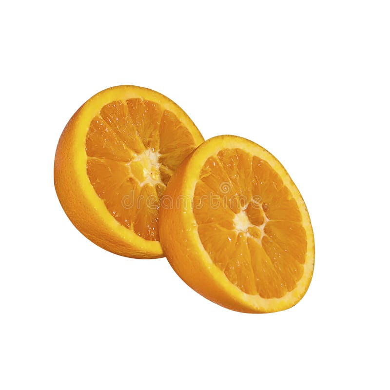 Nutricious Snack of Two Halves of a Sliced Orange Stock Image - Image ...