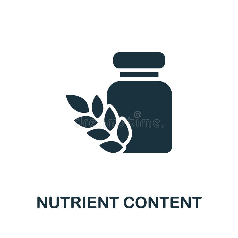 Nutrient Content Icon from Organic Farming Collection. Simple Line ...