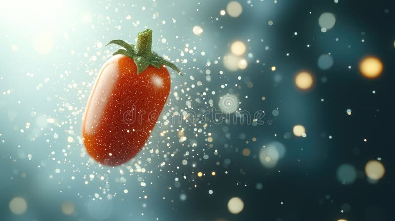 Nutrient-Rich Capsule, Fruits and Vegetables in Medicinal Concept with Glowing Light Effects ...