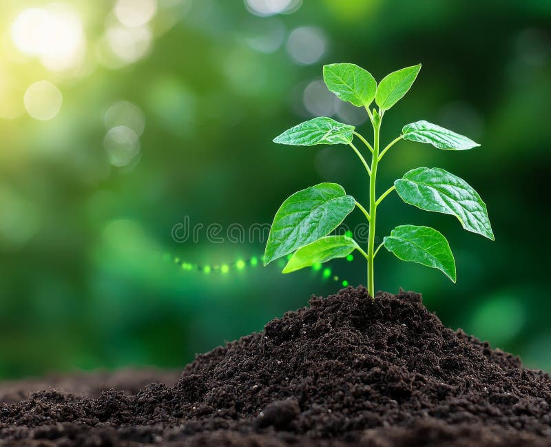 From the Nutrient-rich Earth, Seedlings are Emerging, Representing the ...