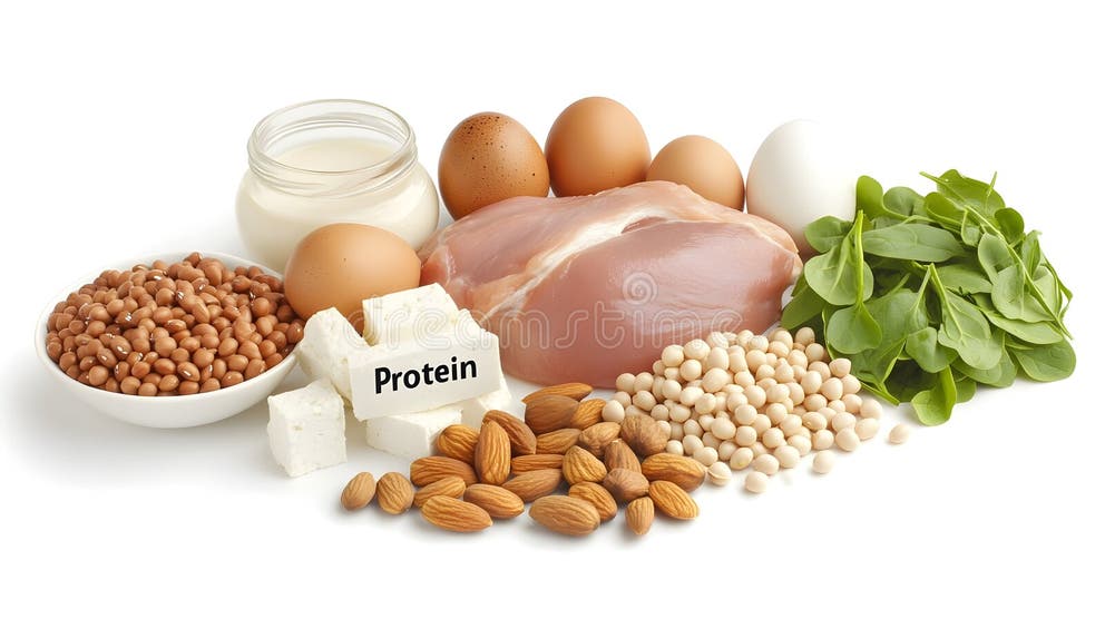 Nutrient-rich Protein Sources Including Chicken, Eggs, Nuts, and Beans ...