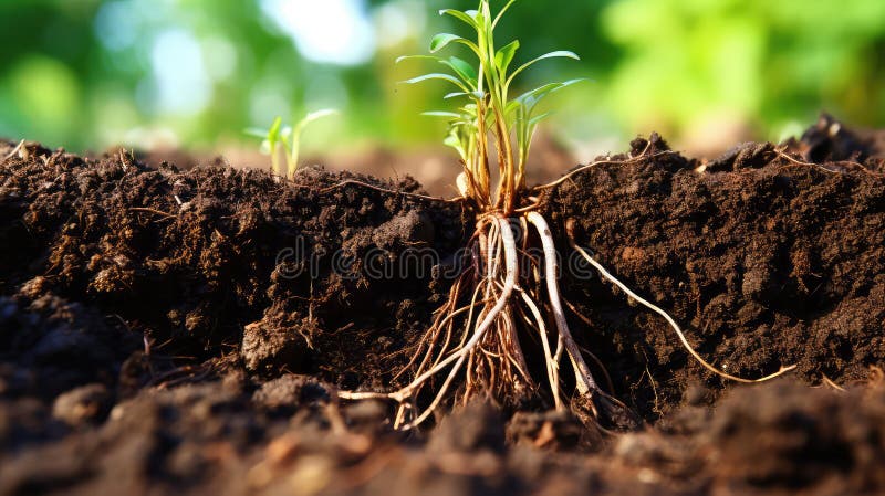 Nutrients plant root stock illustration. Illustration of like - 369871139