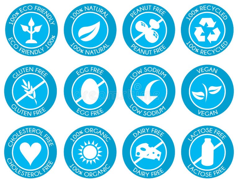 Nutrition Label Icon Set Vector Stock Vector - Illustration of organic ...