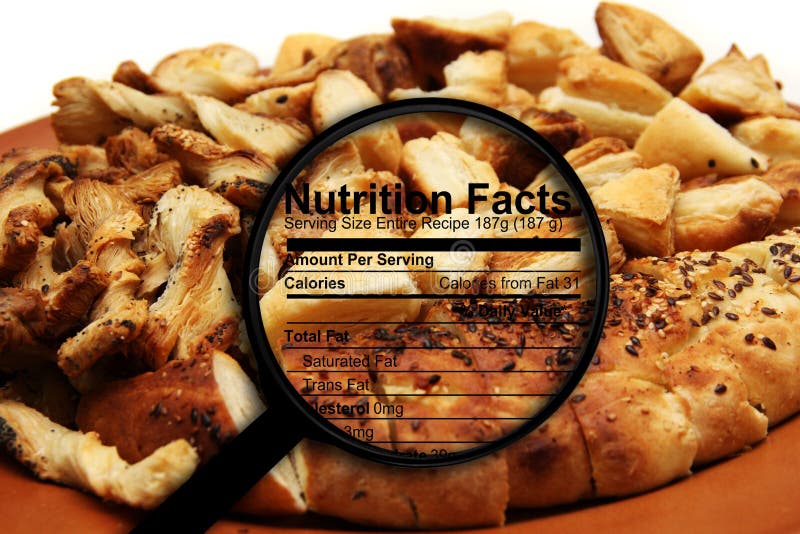 Nutrition facts on bread stock photo. Image of loaf - 183444878