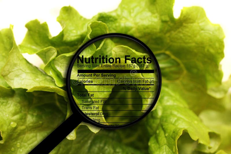 Nutrition facts - lettuce stock image. Image of freshness - 174360639