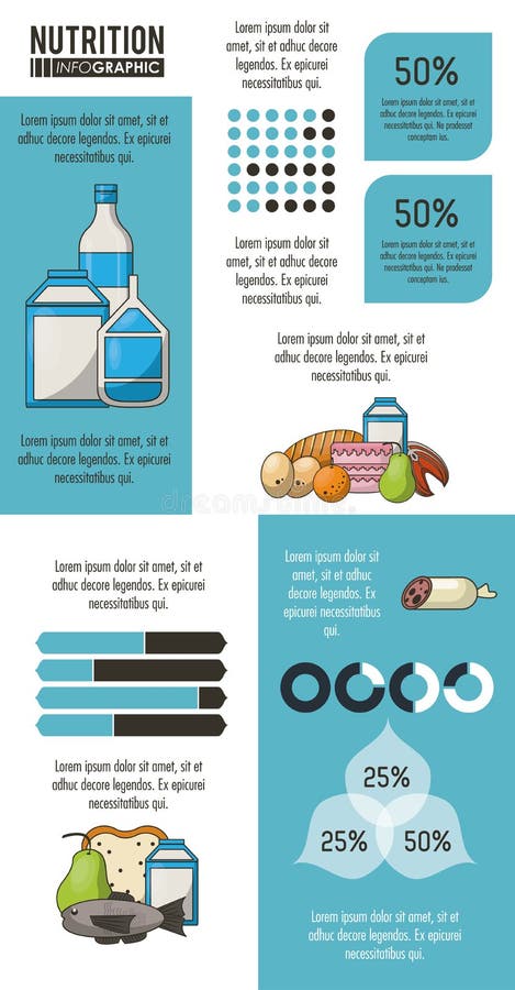 Nutrition and Food Infographic Stock Vector - Illustration of graph ...