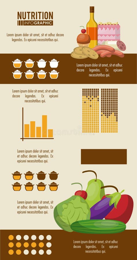 Nutrition and Food Infographic Stock Vector - Illustration of ...