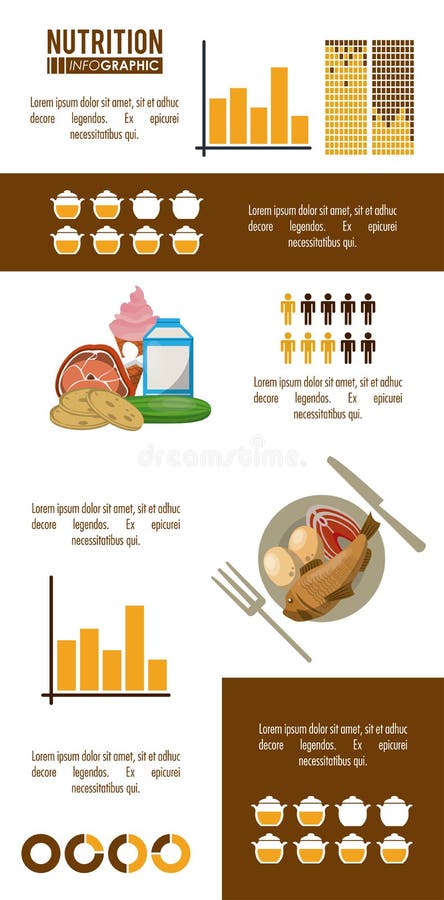 Nutrition and Food Infographic Stock Vector - Illustration of modern ...