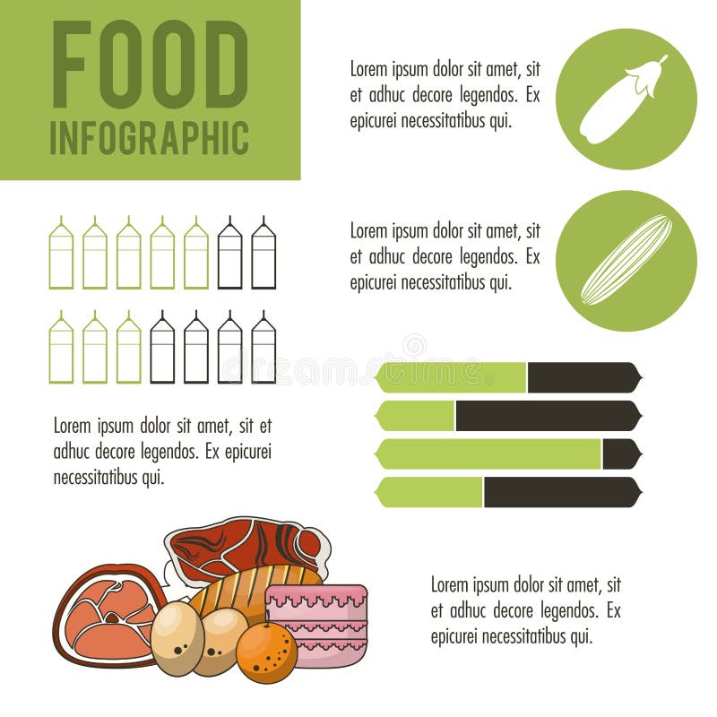 Nutrition and Food Infographic Stock Vector - Illustration of cooking ...