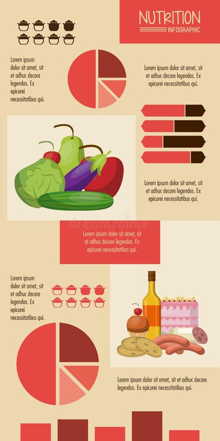 Nutrition and Food Infographic Stock Vector - Illustration of chart ...