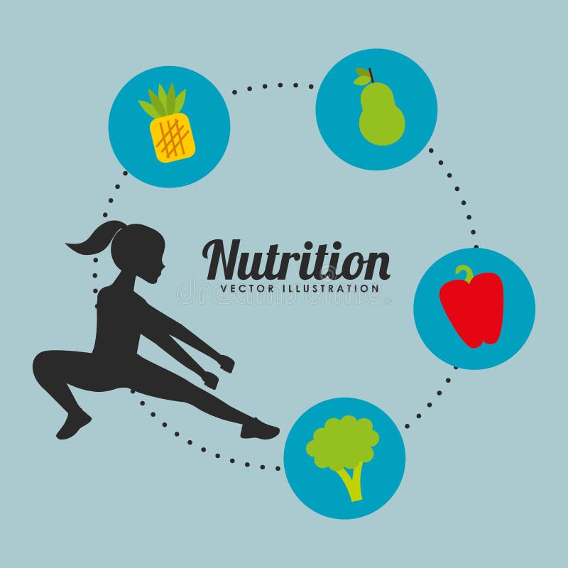 Nutrition and Health Design Stock Illustration - Illustration of design ...