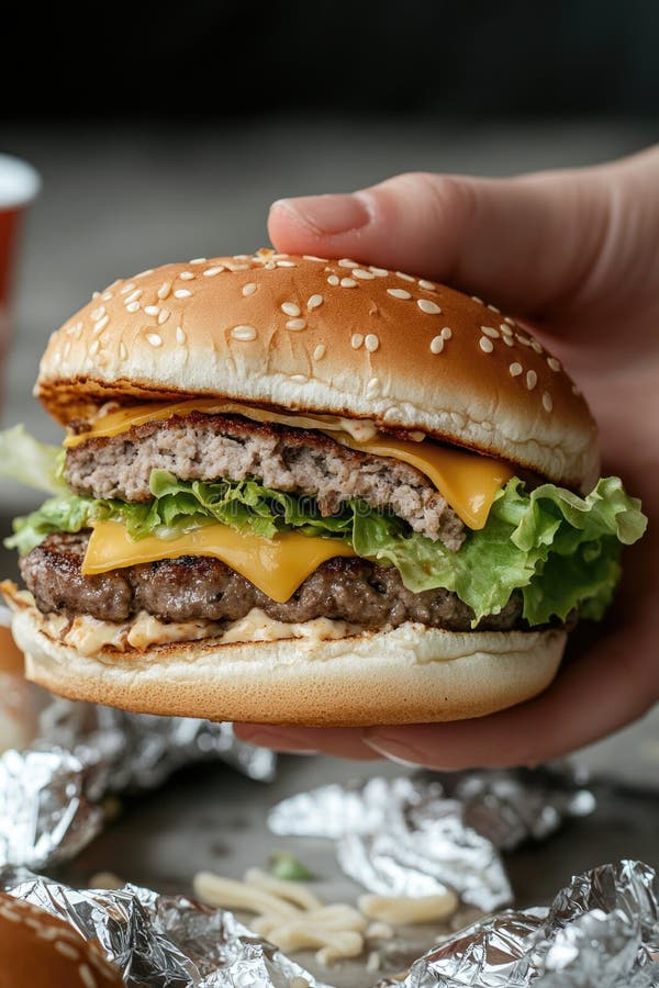 Nutritional Concern: Visualizing Child Holding Hamburger, Emphasizing ...