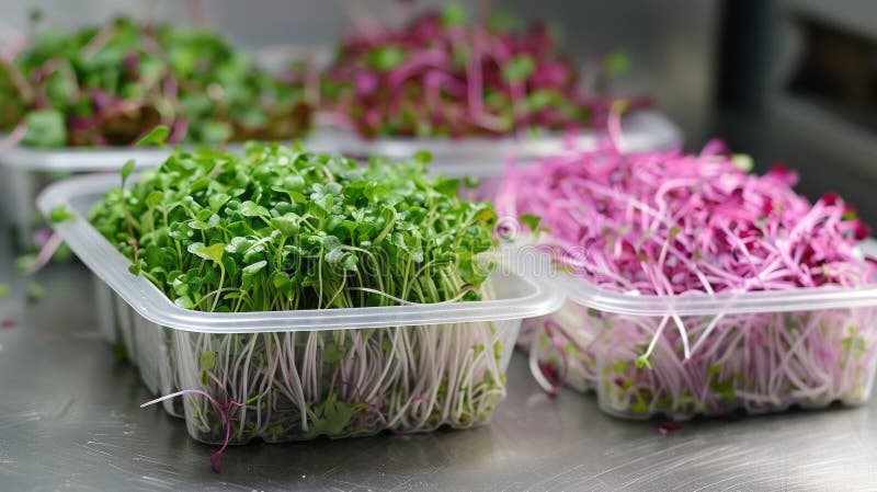 Nutritional Info Tags for Microgreens Stock Illustration - Illustration ...