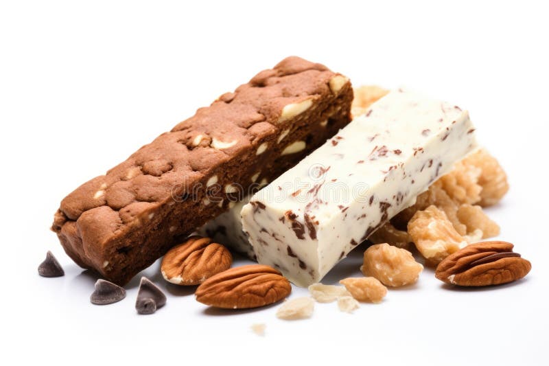 Nutritional Protein Bars on White Background Stock Illustration ...