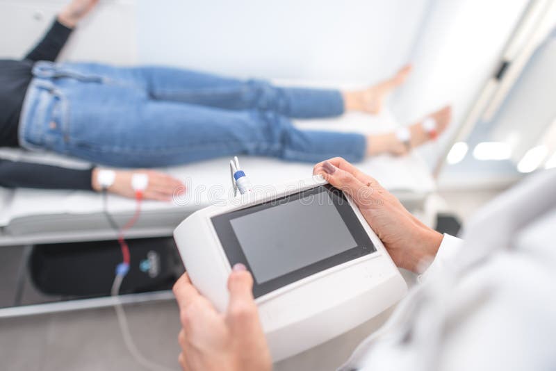 Nutritionist with Plicometric Measurement Macchian Stock Image - Image ...