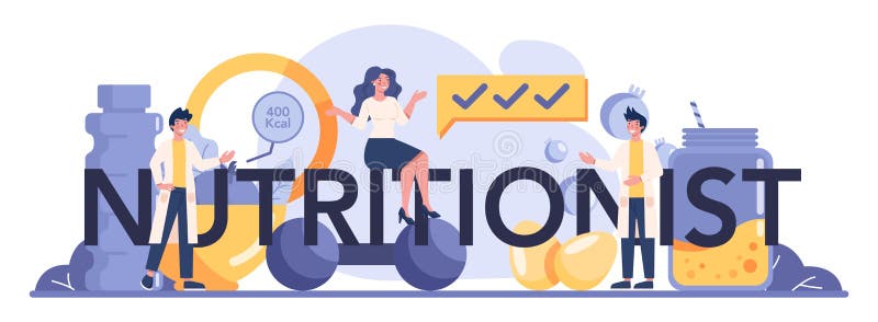 Nutritionist Typographic Header Concept. Diet Plan with Healthy Food ...