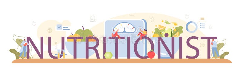 Nutritionist Typographic Header Concept. Diet Plan with Healthy Stock ...
