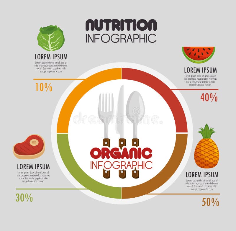 Nutritions Infographic Presentation Icons Stock Illustration ...