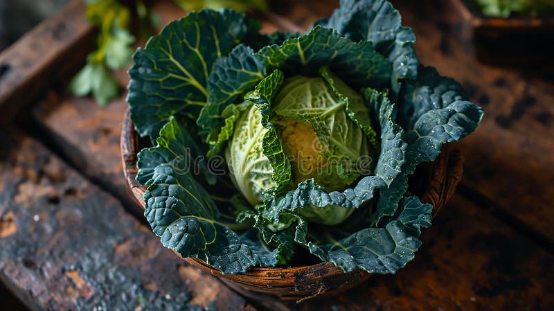 Nutritious Cabbage ripe stock illustration. Illustration of basket ...