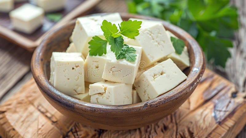Nutritious and Fresh Delicious Food Bean Curd. Generative Ai Stock ...