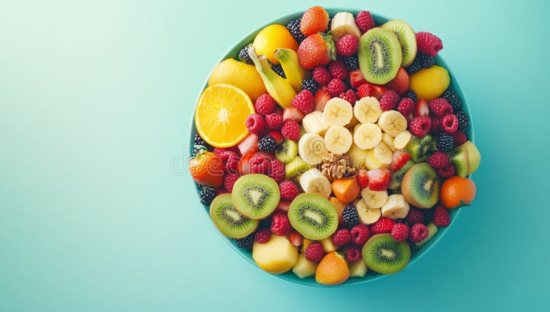 Nutritious Kitchen Food Presented in a Colorful Fruit Bowl ...