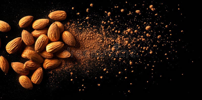 Nutritious Snacks Captured in a Close-up View: Roasted Almonds ...
