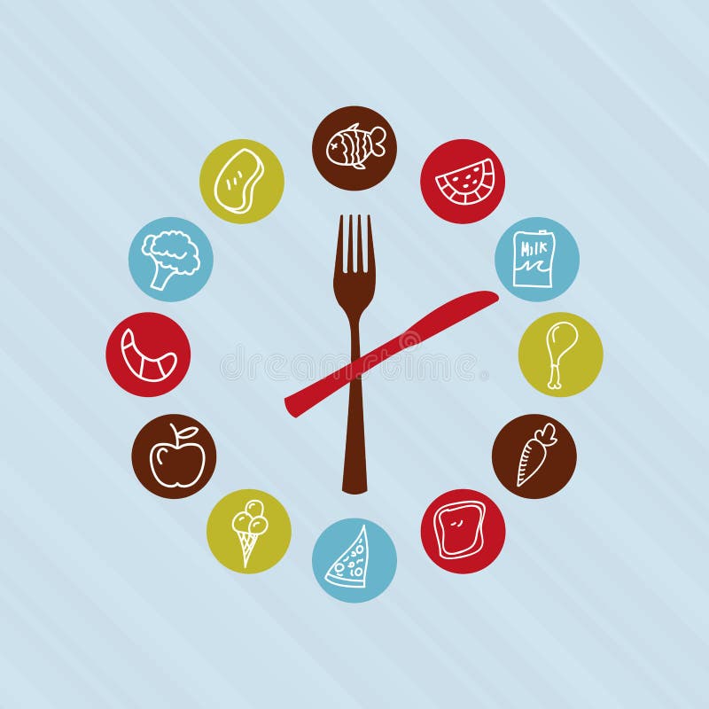 Nutritive food design stock illustration. Illustration of isolated ...