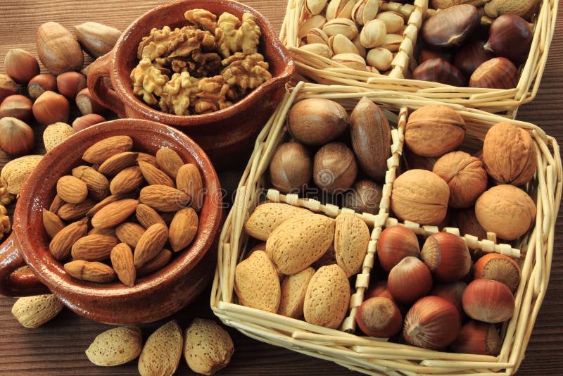 Nuts stock image. Image of walnut, chestnut, selection - 22351907