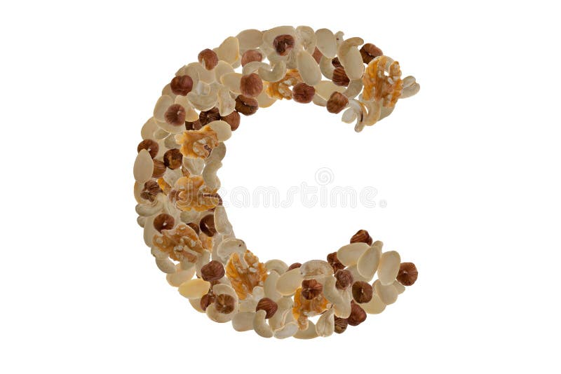 Nuts alphabet stock illustration. Illustration of signage - 44774225