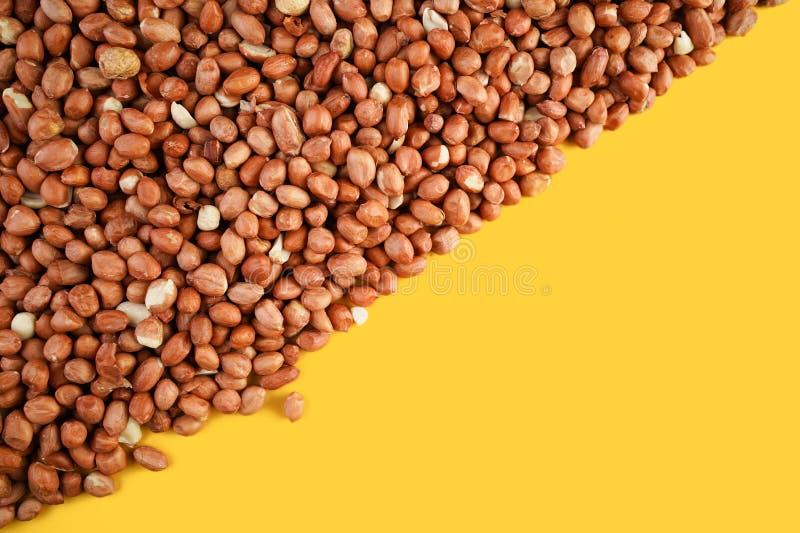 Unshelled Peanuts Yellow Background Nuts Stock Photos - Free & Royalty ...