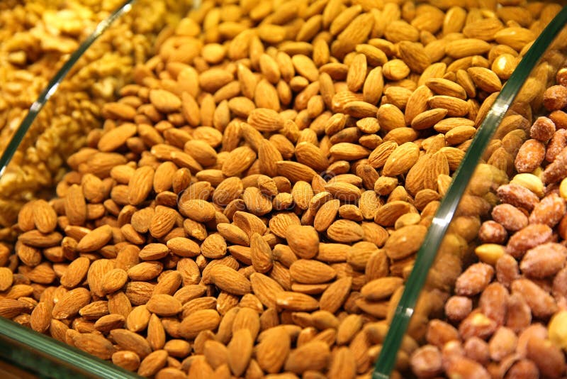 Nuts stock photo. Image of baskets, asia, indoors, bazaar - 56084424