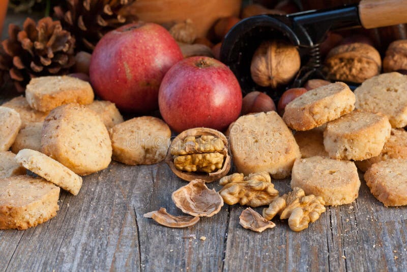 Nuts biscuits stock photo. Image of eating, shells, christmas - 27609958