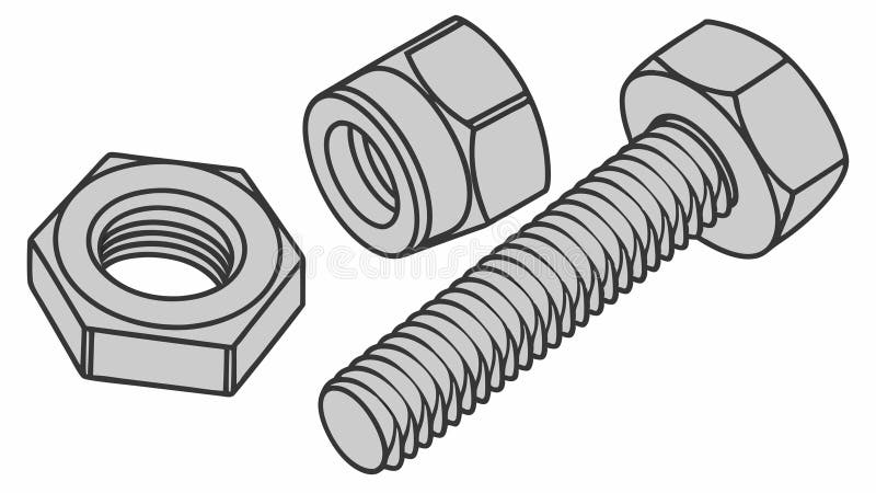 Hardware Bolt Cartoon Line Art Stock Illustrations – 93 Hardware Bolt ...