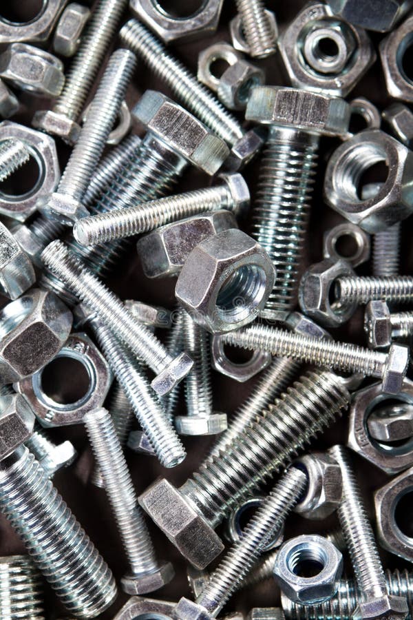 Close up of nuts and bolts stock photo. Image of life - 17450564