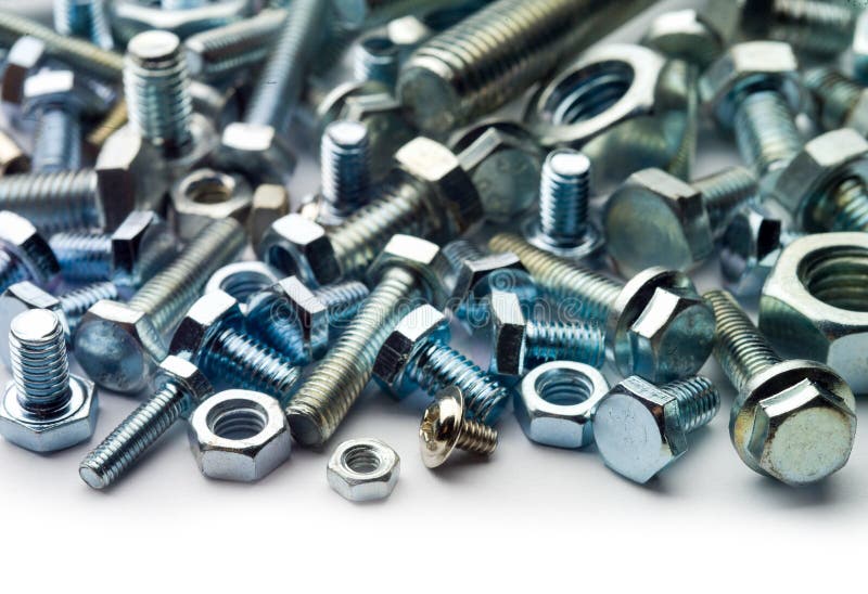 Steel Bolts Forming a Texture Background Stock Photo - Image of texture ...