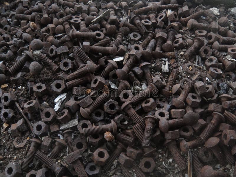 Nuts and bolts stock image. Image of tools, pins, rusty - 46221233