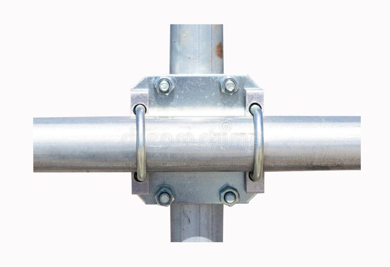 Nuts Clamp Aluminum Cable Duct Electric Wire Small. Isolated on White ...